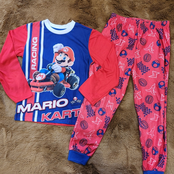 Nintendo | Pajamas | Nintendo Mario Kart Kids Medium 8 Pajama Set Red ...